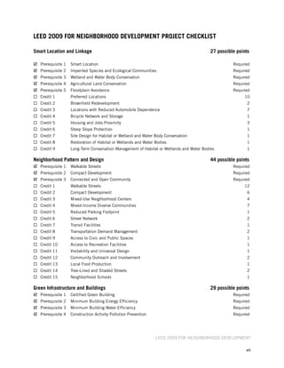 Leed 2009 for neighborhood development rating system | PDF