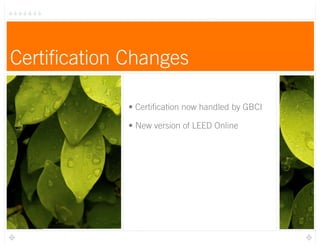 LEED 2009 Rating System and Credentials Overview | PPT