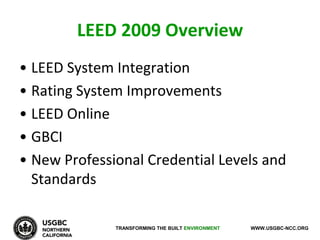 Leed2009 Overview | PDF | Business | Business and Finance