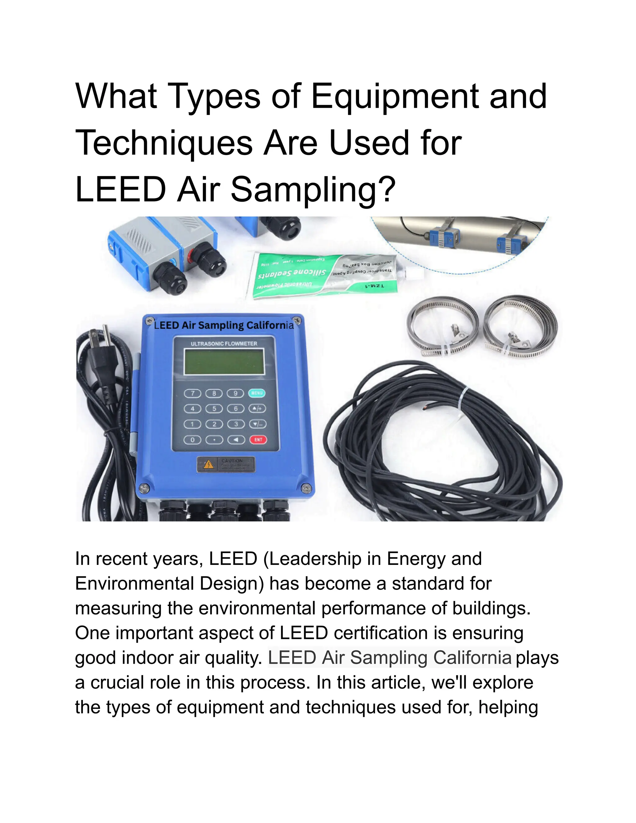 What Types of Equipment and Techniques Are Used for LEED Air Sampling | PDF