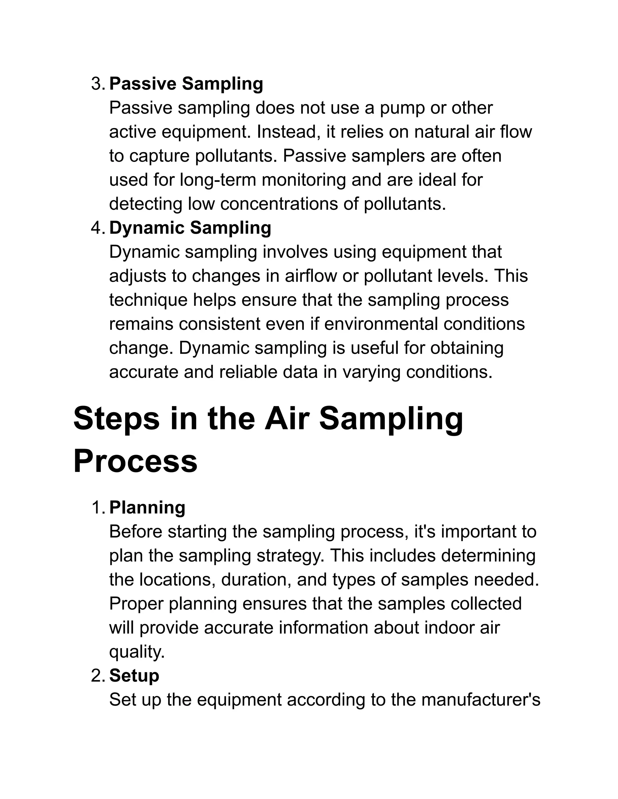 What Types of Equipment and Techniques Are Used for LEED Air Sampling | PDF