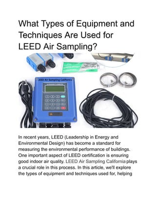 What Types of Equipment and Techniques Are Used for LEED Air Sampling | PDF