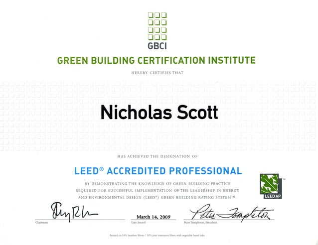 LEED AP Certificate | PPT