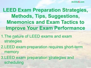 LEED BD&C EXAM PREP, Green Building LEED Certification, and ...
