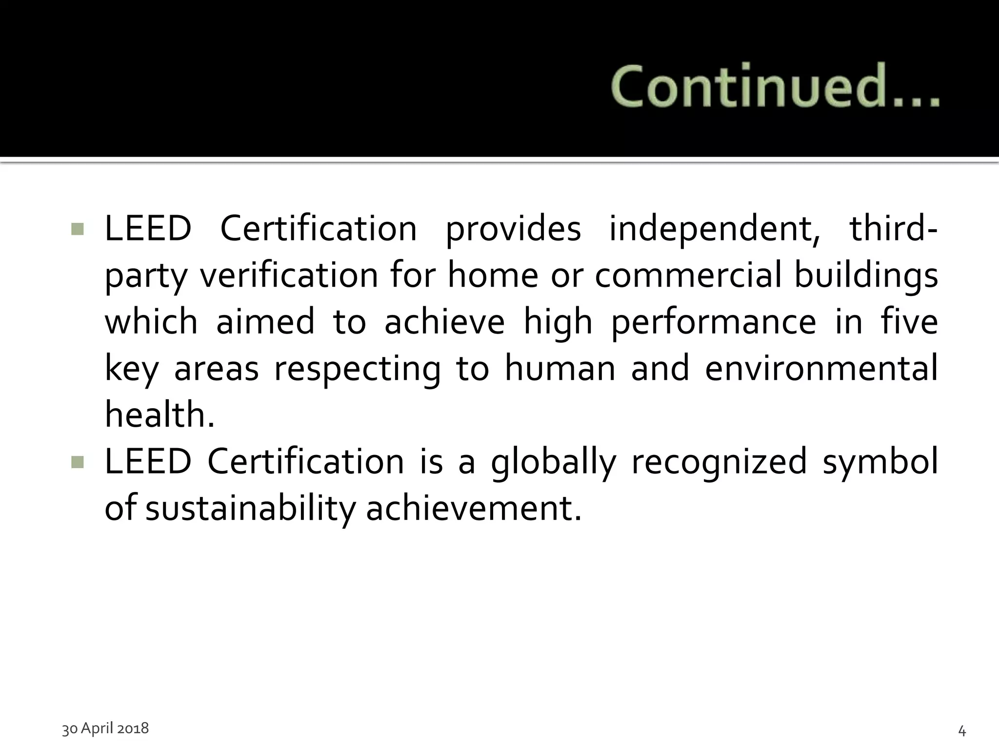 Leed building certification | PPTX