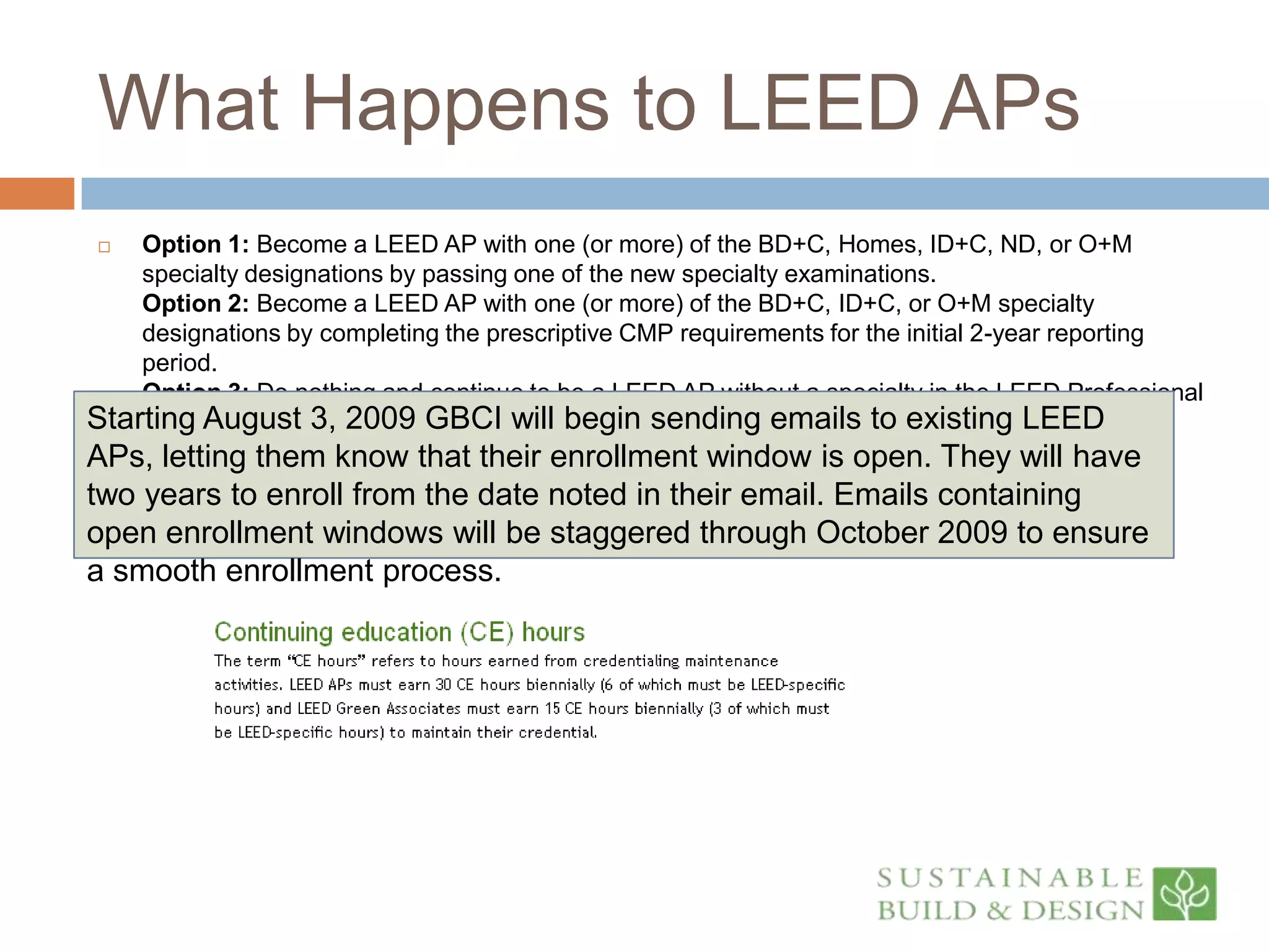 LEED Catch-Up Session | PPTX