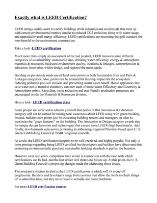 Leed certificate | PDF | Environmental Services Industry | Industries