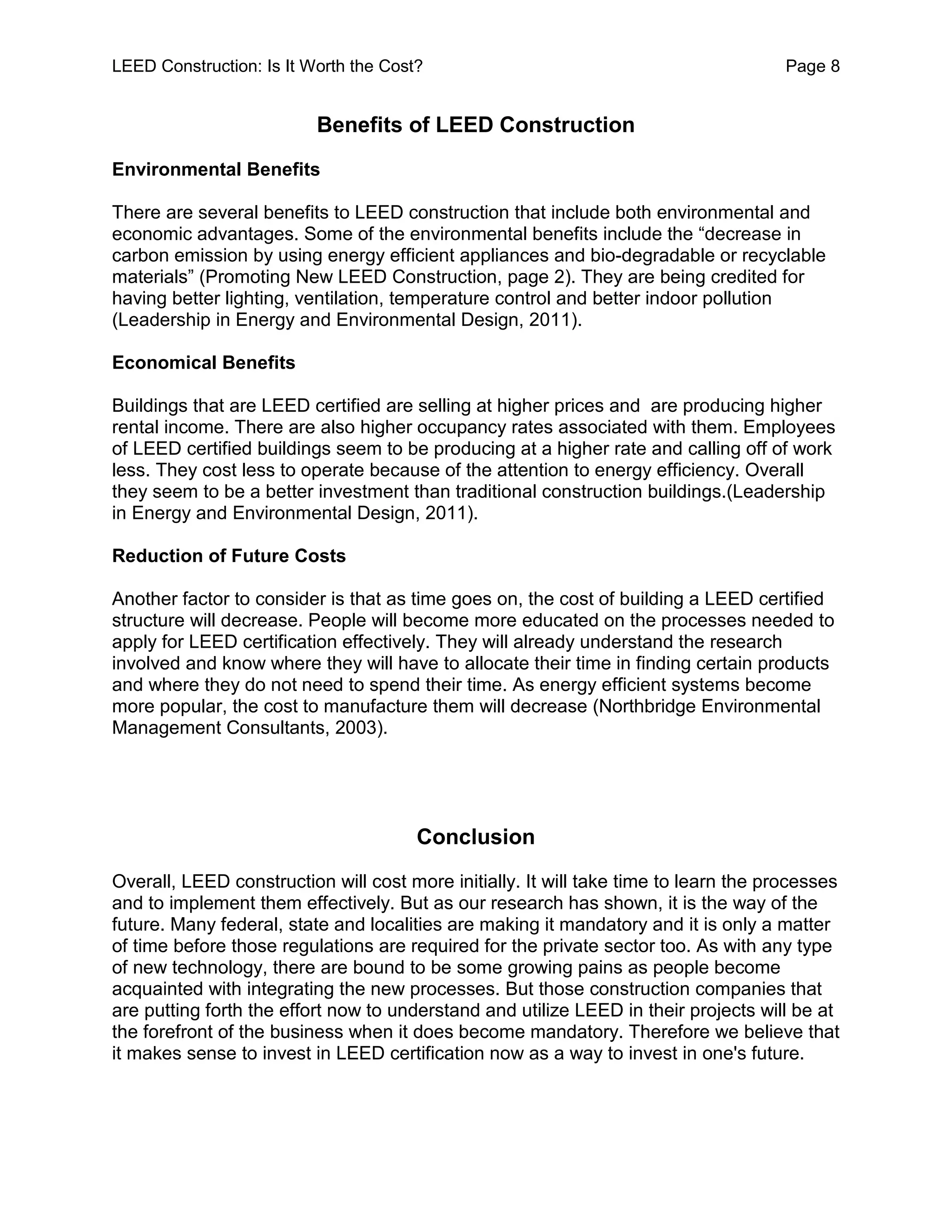 Leed construction | PDF