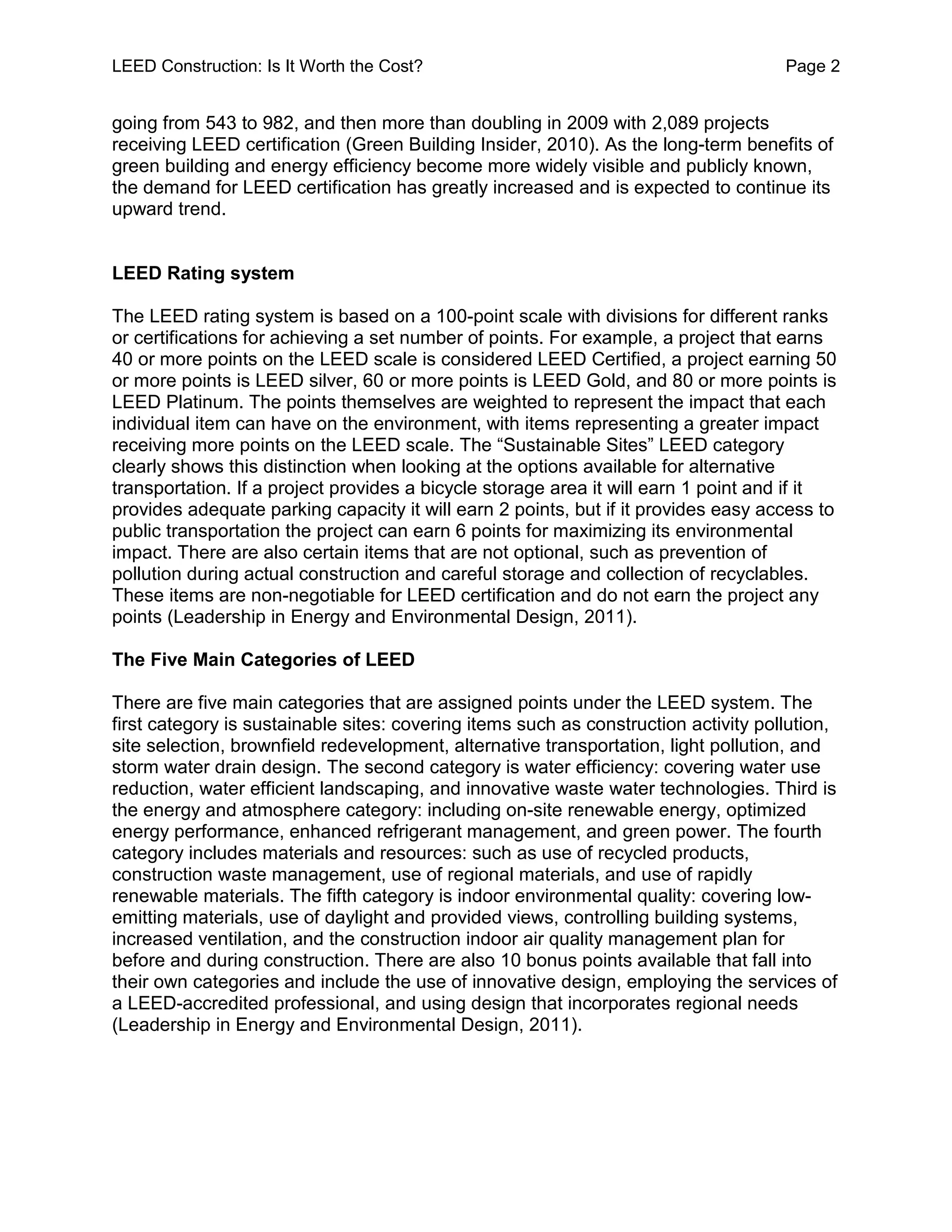 Leed construction | PDF