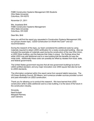 Leed construction | PDF