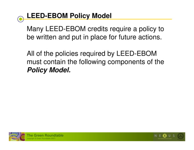 Intro to LEED EBOM | PPT