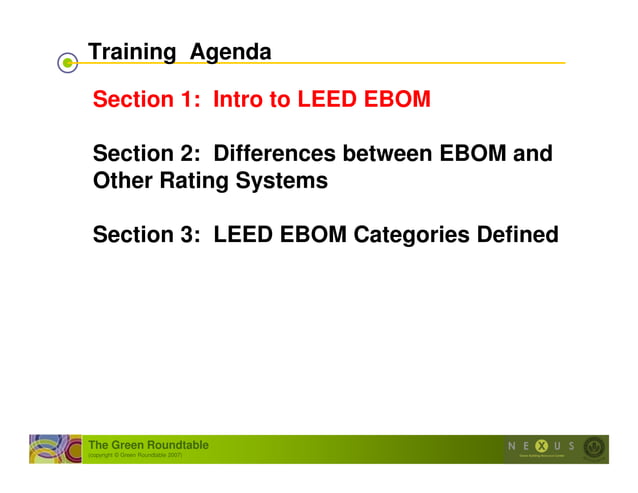Intro to LEED EBOM | PPT