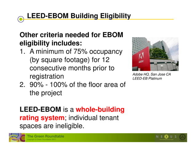 Intro to LEED EBOM | PPT