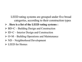 LEED ESC.pptx from kleit student at hubli dharwad | PPT