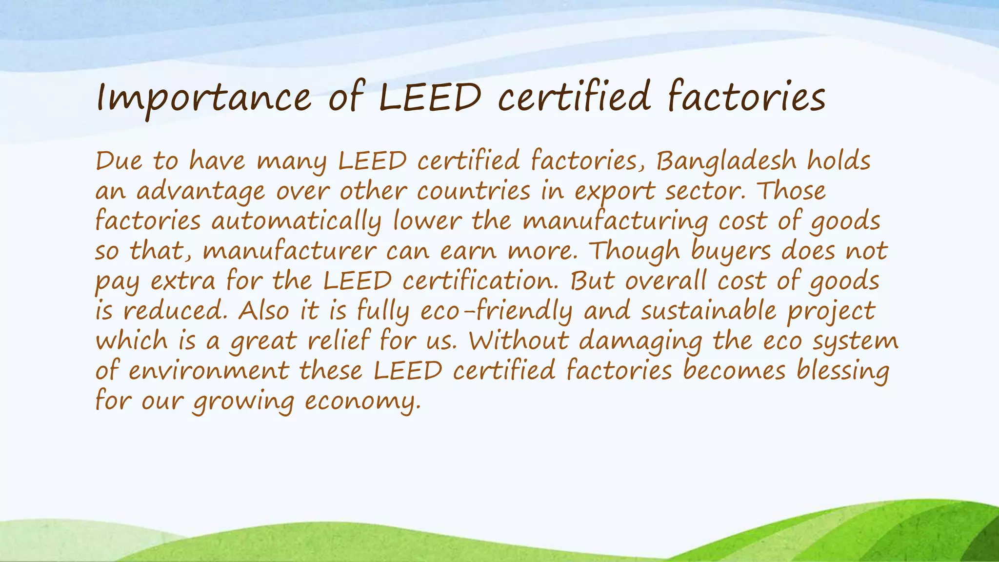 Leed factories in bangladesh 1 | PPTX