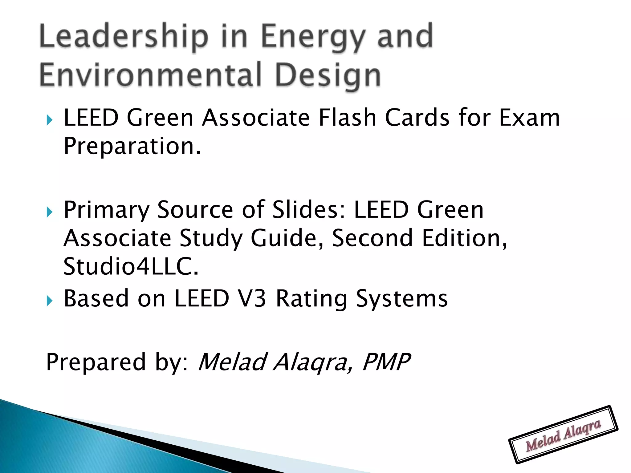 Leed Green Associate Study Slides | PPTX