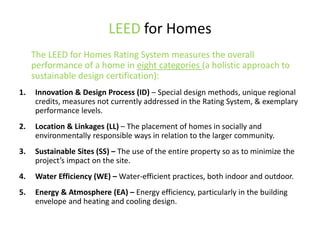 LEED for Homes | PPTX
