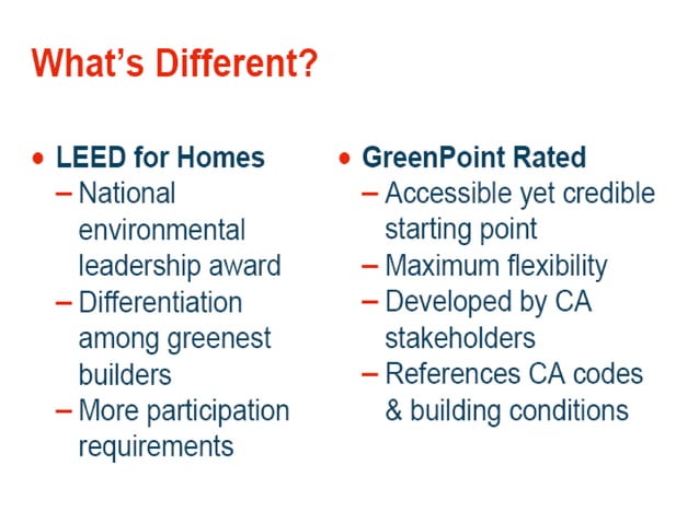 Leed For Homes Vs BIG | PPTX