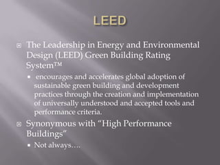Leed For Homes Vs BIG | PPTX