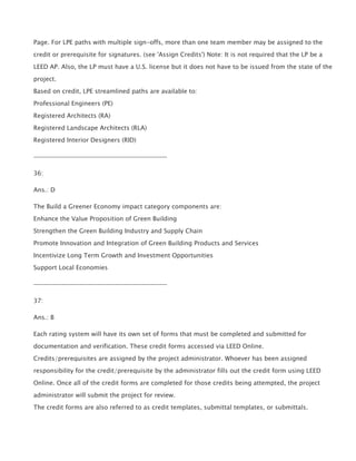 Leed ga answer | PDF