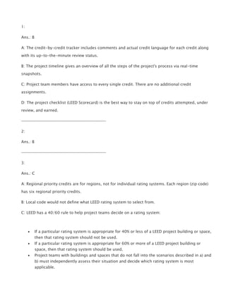 Leed ga answer | PDF