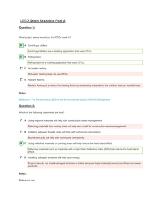 Leed green associate pool a - answer | PDF