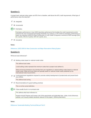 Leed green associate pool a - answer | PDF
