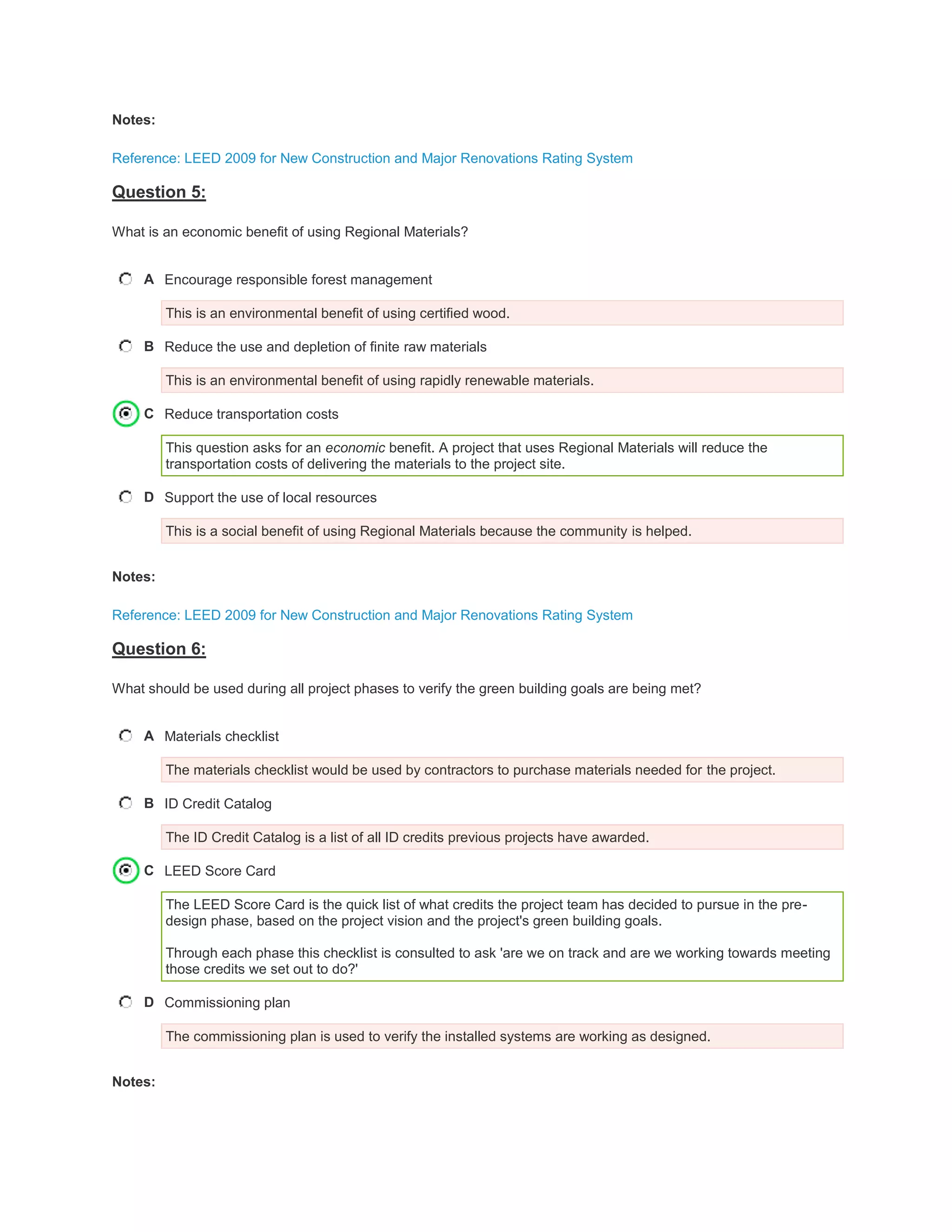 Leed green associate pool b - answer | PDF