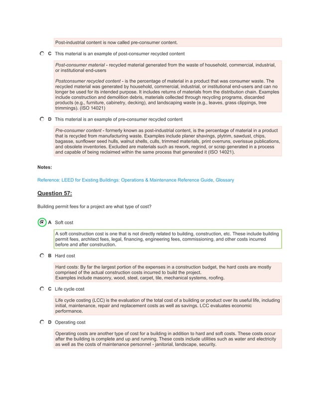 Leed green associate pool b - answer | PDF