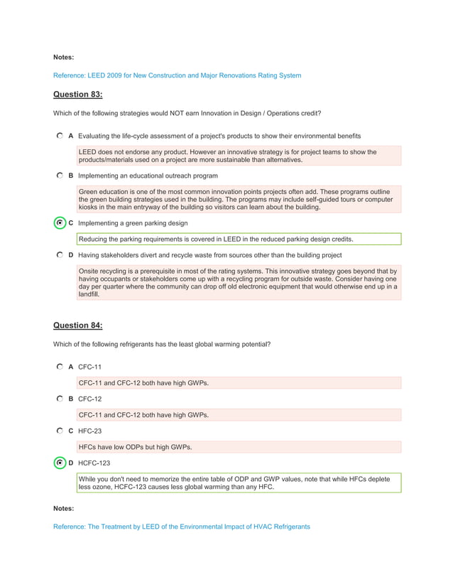Leed green associate pool b - answer | PDF