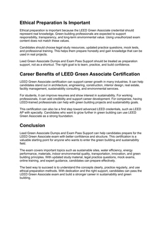 Start Your Green Building Career with LEED | DOCX