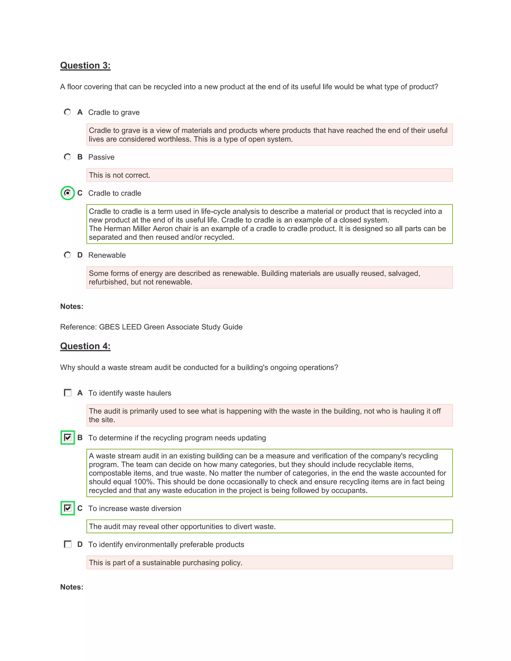 Leed green associate v. acquisition, installation, and management of ...