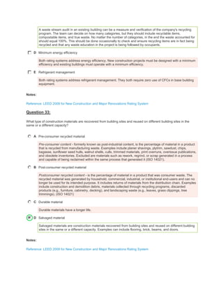 Leed green associate v. acquisition, installation, and management of ...