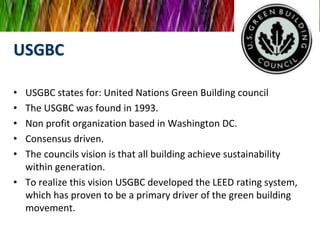 LEED(leadership in energy & enviromental design) | PPT