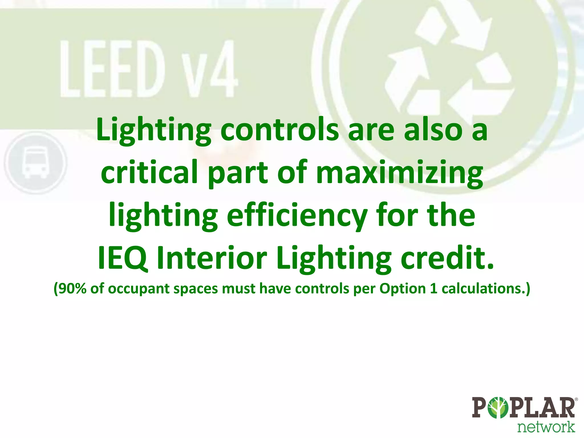 LEED v4 Green Building Focuses on Lighting | PPTX