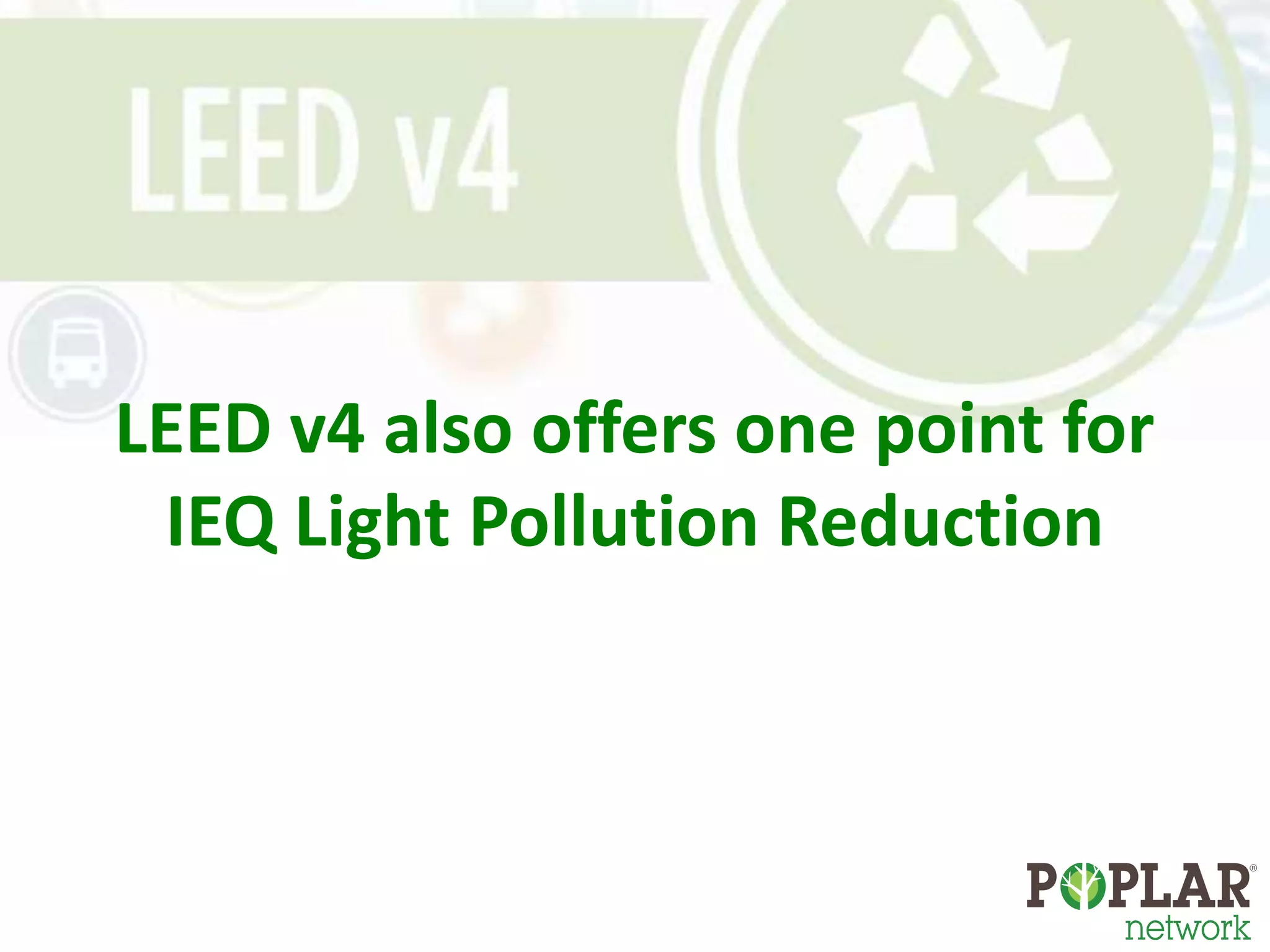 LEED v4 Green Building Focuses on Lighting | PPTX