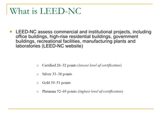 Cost/Benefit Analysis of LEED-NC & LEED-EB | PPT