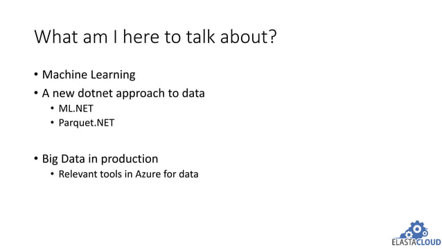 Machine Learning with ML.NET and Azure - Andy Cross | PPT