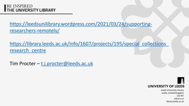 Tim Procter (University of Leeds) - Resilience at Leeds University ...