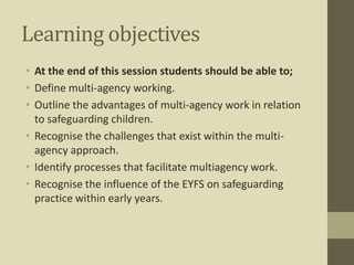 Leeds trinity multiagency working and the influence of the eyfs | PPTX