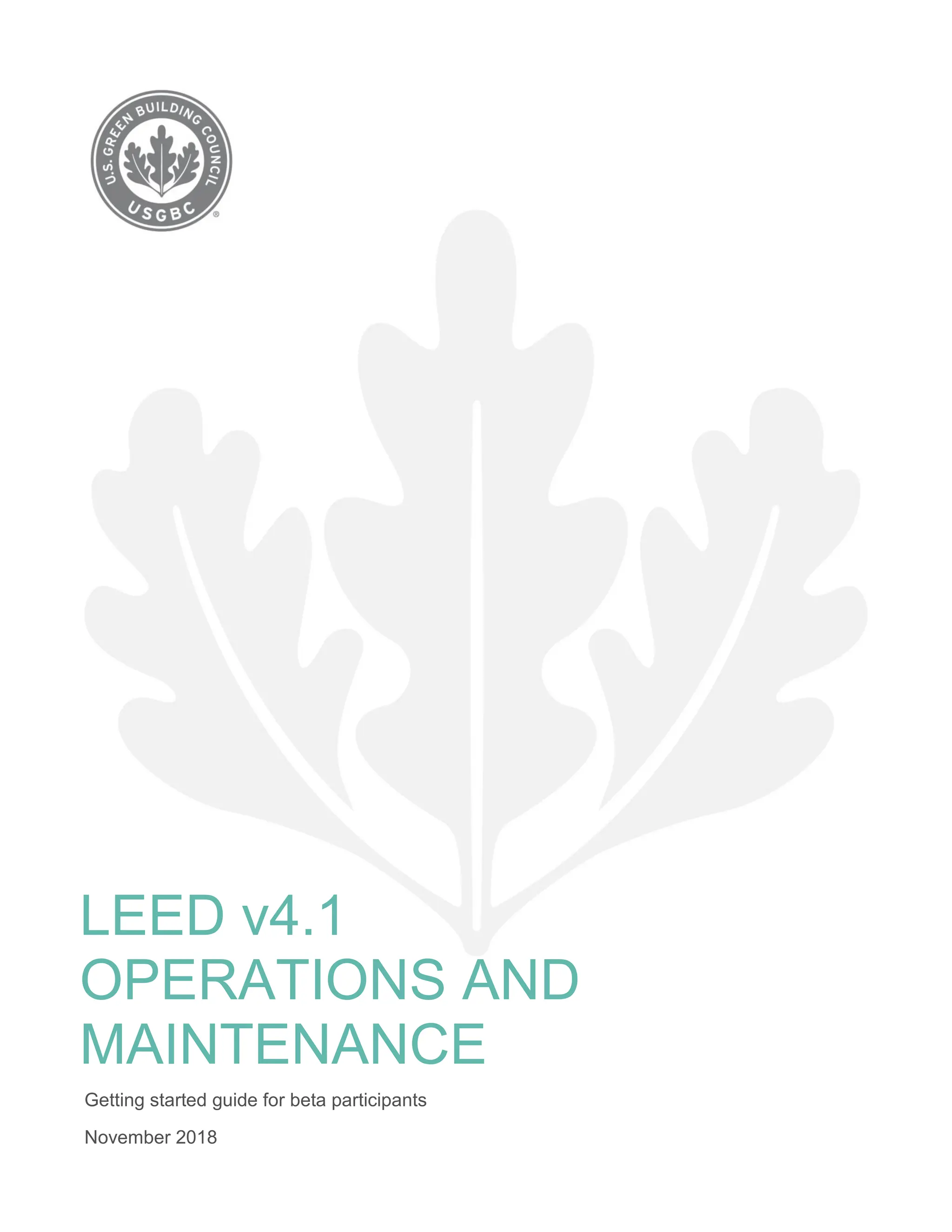 LEED v4.1 O+M Guide.pdf full guides for scores | PDF