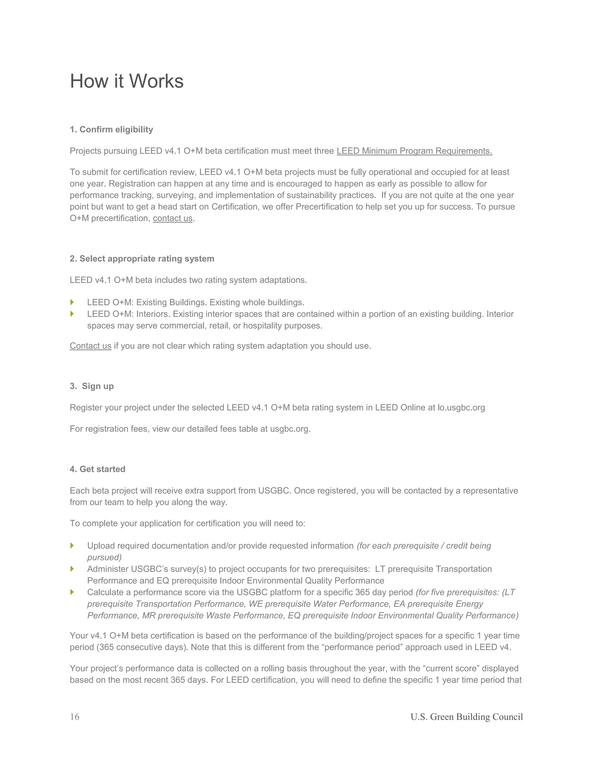 LEED v4.1 O+M Guide.pdf full guides for scores | PDF