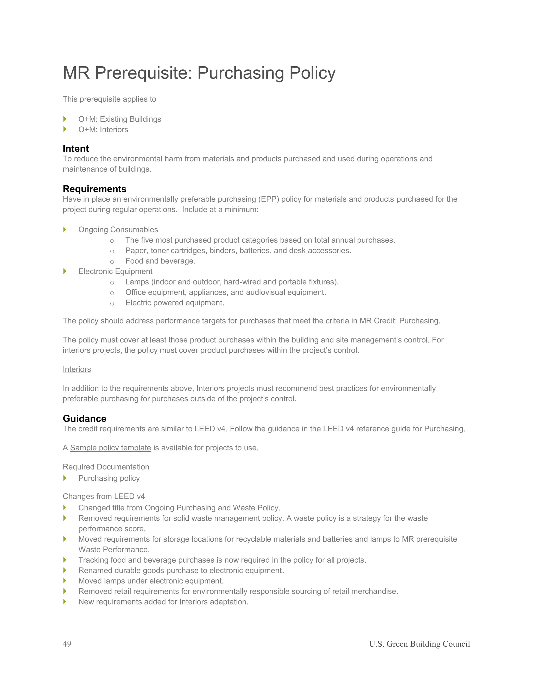 LEED v4.1 O+M Guide.pdf full guides for scores | PDF