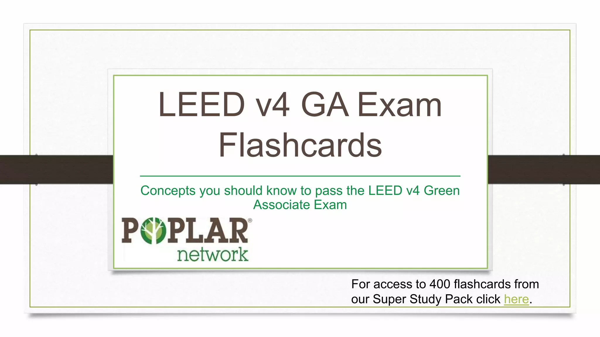 LEED v4 GA exam flashcards | PPTX