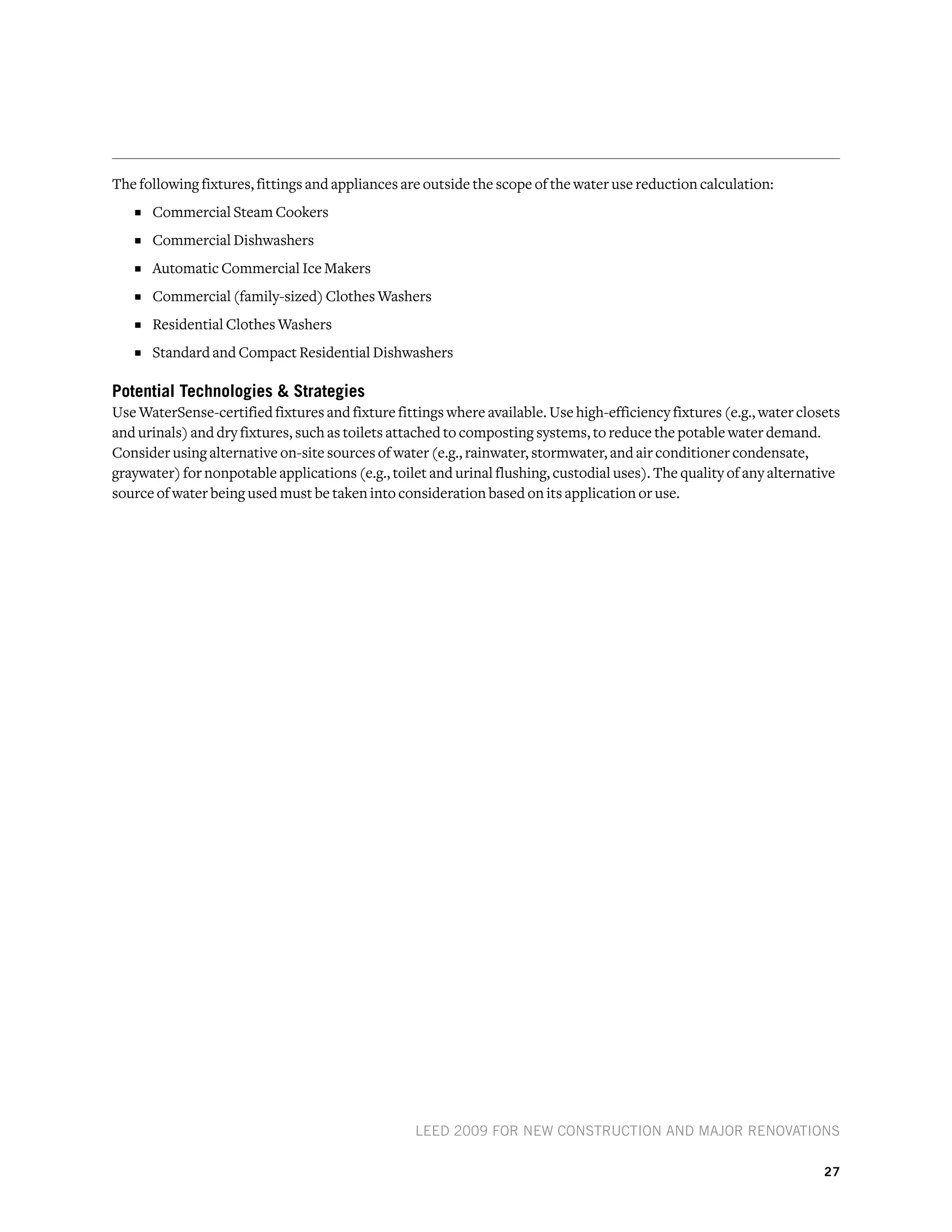 Leed Water Efficiency Credits V3 | PDF