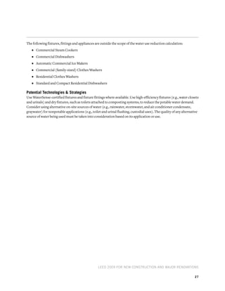 Leed Water Efficiency Credits V3 | PDF