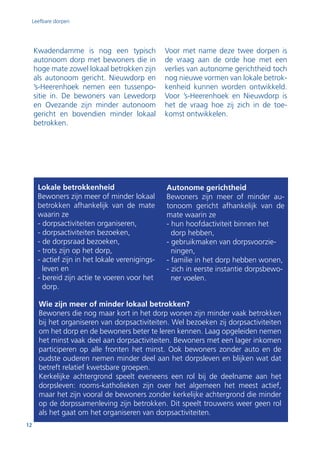 Leefbare Dorpen | PDF