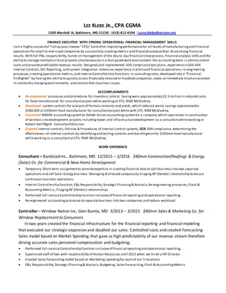 Lee klebe jr cpa cgma resume v9 | PDF