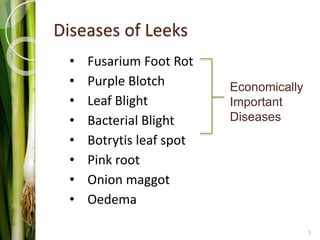 Economically Important Diseases of Leeks in Sri Lanka | PPTX