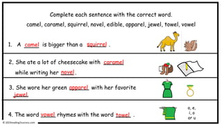 Teaching Word Endings le, el and al | PDF